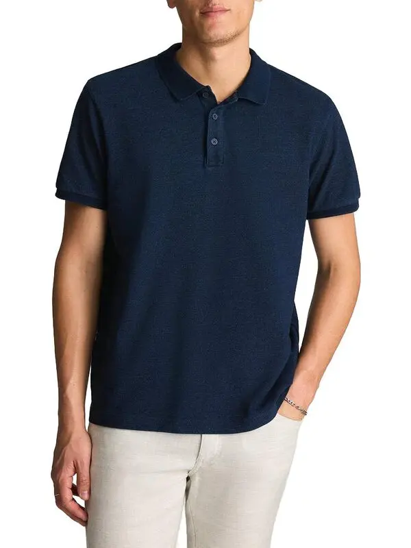 MAVI Slub Cotton Polo - Indigo