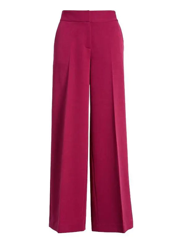 TAHARI ASL Wide Leg Tailored Pants - Berry Bliss