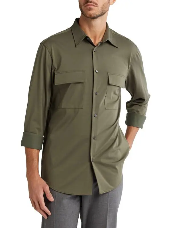 Theory Noll Long Sleeve Button-up Shirt - Uniform