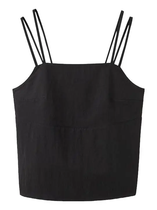 Mango Double Strap Camisole - Black