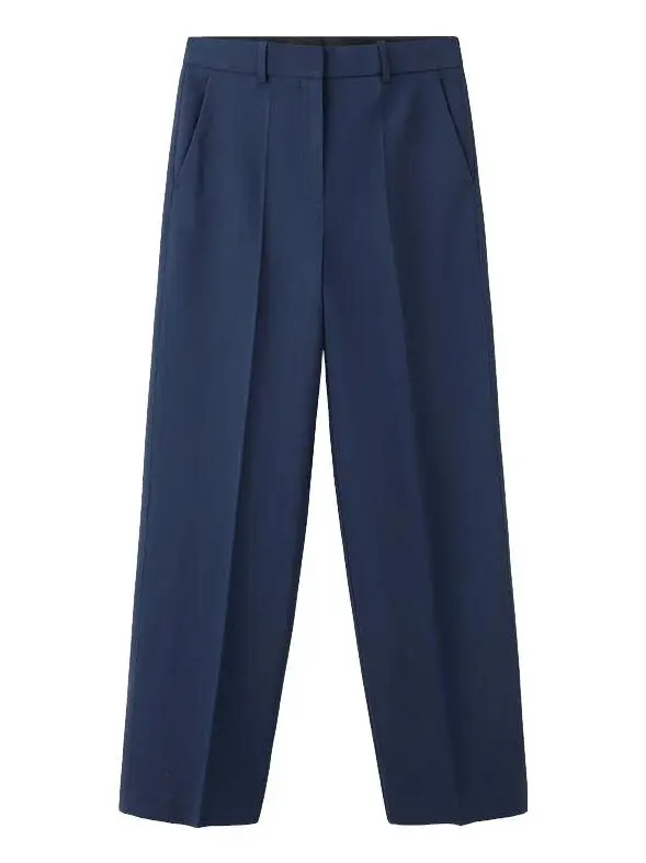 Mango Tailored Straight Leg Pants - Blue