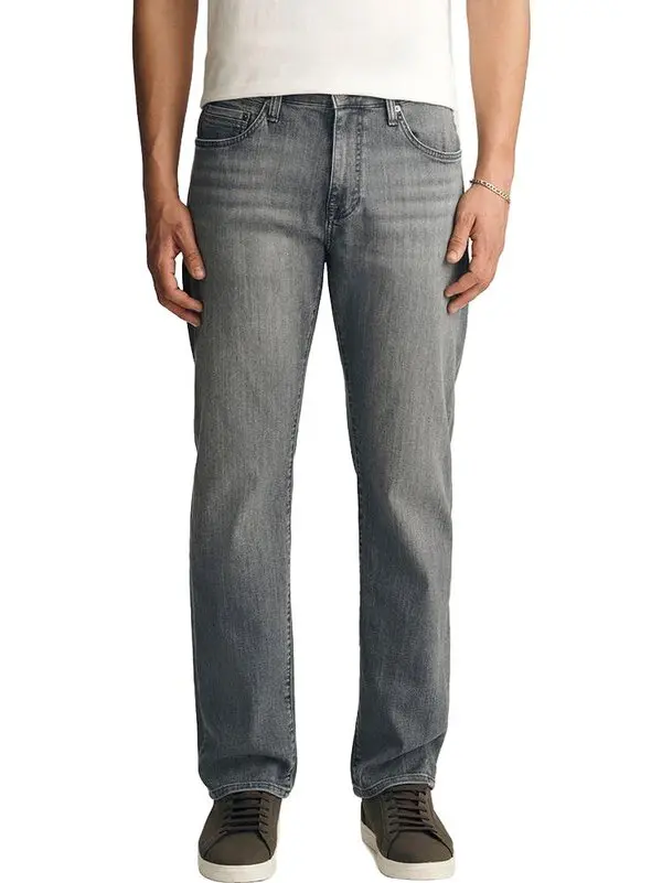 MAVI Zach Straight Leg Jeans In Smoky Grey Wash - Authentic Grey