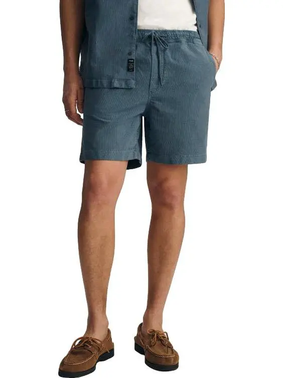 MAVI Textured Corduroy Drawstring Shorts - Flint Stone