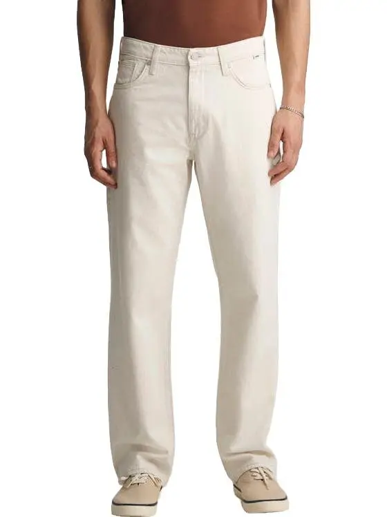 MAVI Marlon Relaxed Straight Leg Cotton & Linen Jeans - Ecru Linen Denim