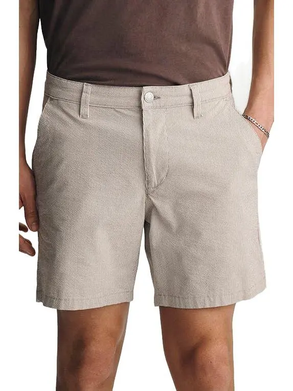 MAVI Nate Flat Front Seersucker Shorts - Sand Seersucker