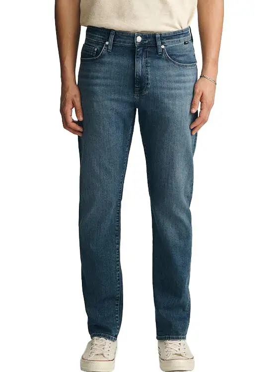 MAVI Zach Straight Leg Jeans - Mid Williamsburg