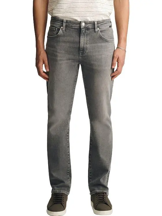 MAVI Zach Straight Leg Jeans In Smoky Grey - Smoke Brushed Classi
