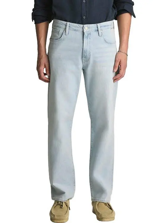 MAVI Marlon Relaxed Straight Leg Jeans - Bleached Ocean Blue