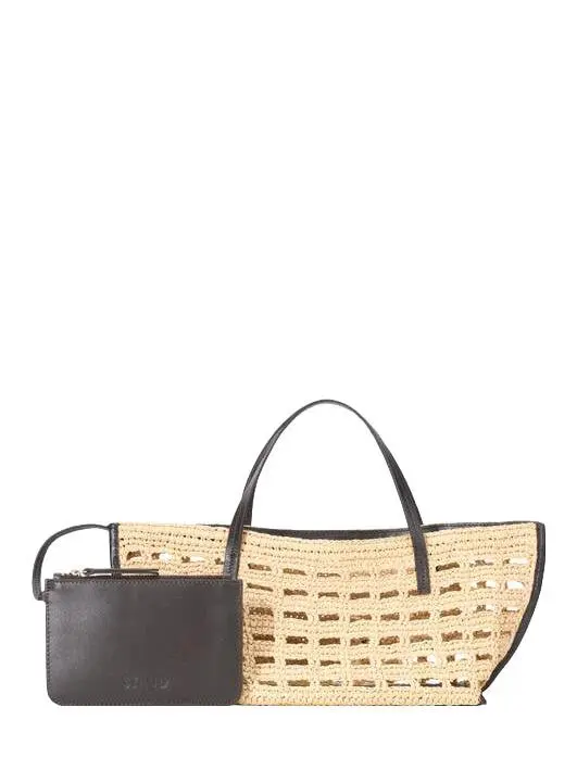 Staud Mini Christos Raffia Tote - Raffia Crochet