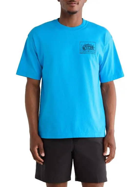 VANS Bright Day Cotton Graphic T-shirt - Bright Azure