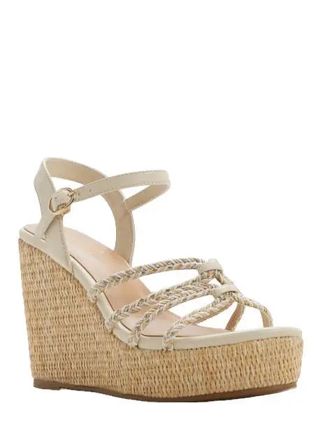 CALL IT SPRING BY ALDO Kaylya Ankle Strap Platform Wedge Sandal - Other Beige