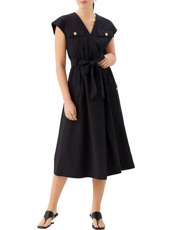 Fifteen Twenty Darcie Belted Midi Dress - Black