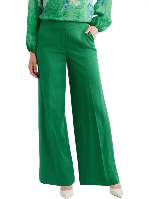 TAHARI ASL Wide Leg Pants - Parakeet