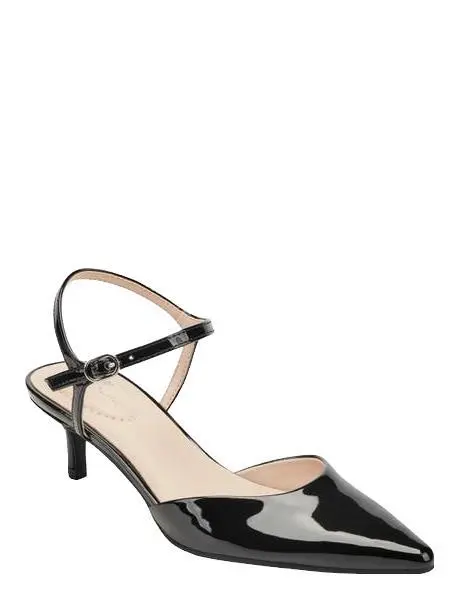 Bandolino Rose Ankle Strap Pointed Toe Kitten Heel Sandals - Black
