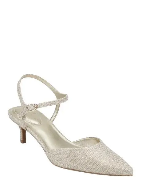 Bandolino Rose Ankle Strap Pointed Toe Kitten Heel Sandals - Gold