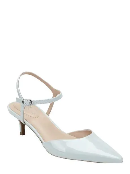 Bandolino Rose Ankle Strap Pointed Toe Kitten Heel Sandals - Light Blue