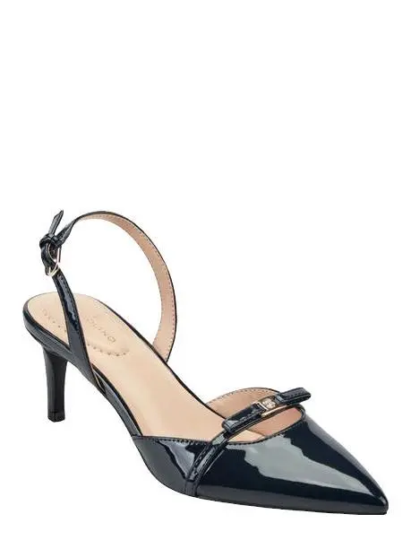 Bandolino Slingback Pointed Toe Pumps - Dark Blue