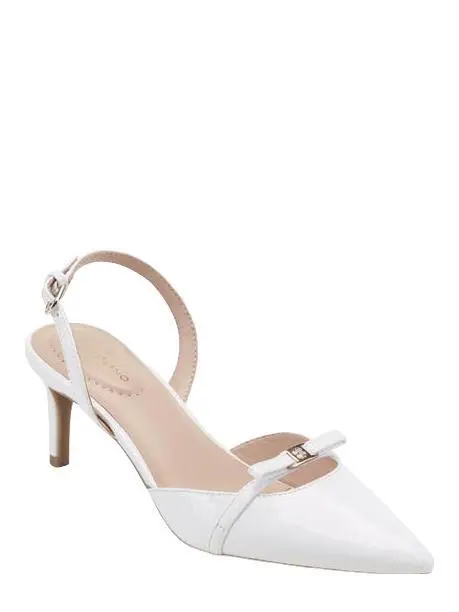 Bandolino Slingback Pointed Toe Pumps - White