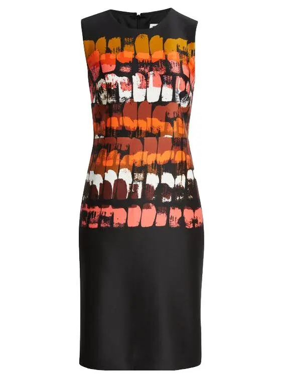 Anne Klein Sleeveless Sheath Dress - Anne Black Multi