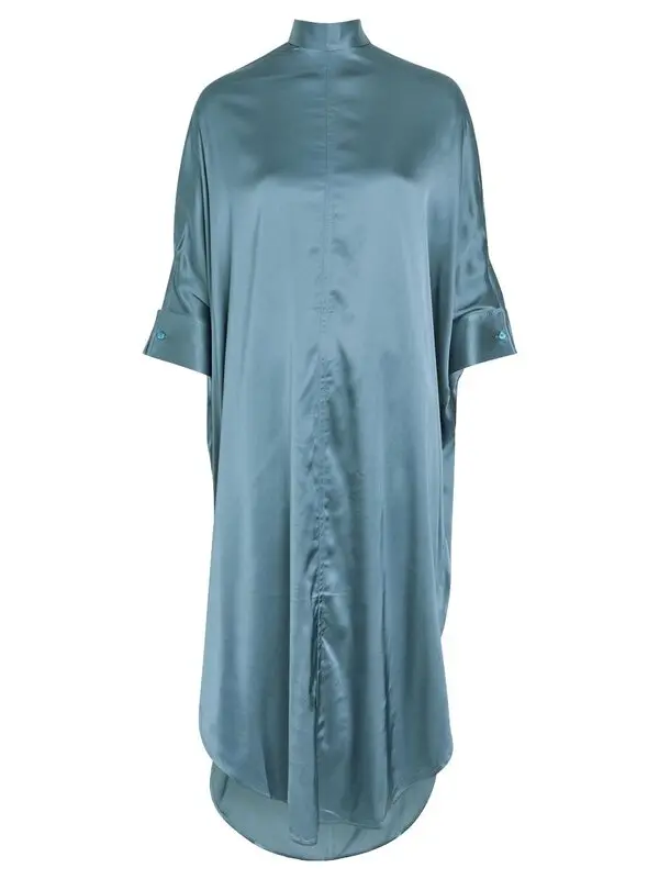 Acne Studios Cowl-back Draped Midi Dress - Blue