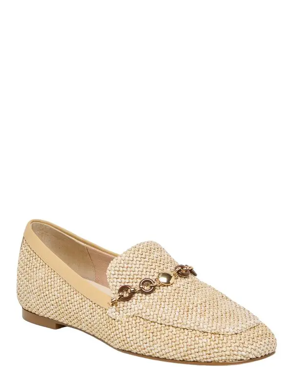 Dolce Vita Kiala Embellished Raffia Loafers - Light Natural Raffia