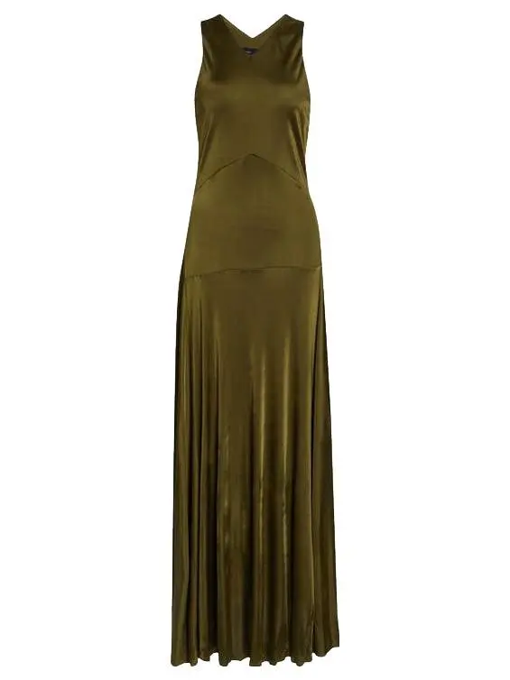 Proenza Schouler Naia Satin Jersey Maxi Dress - Moss