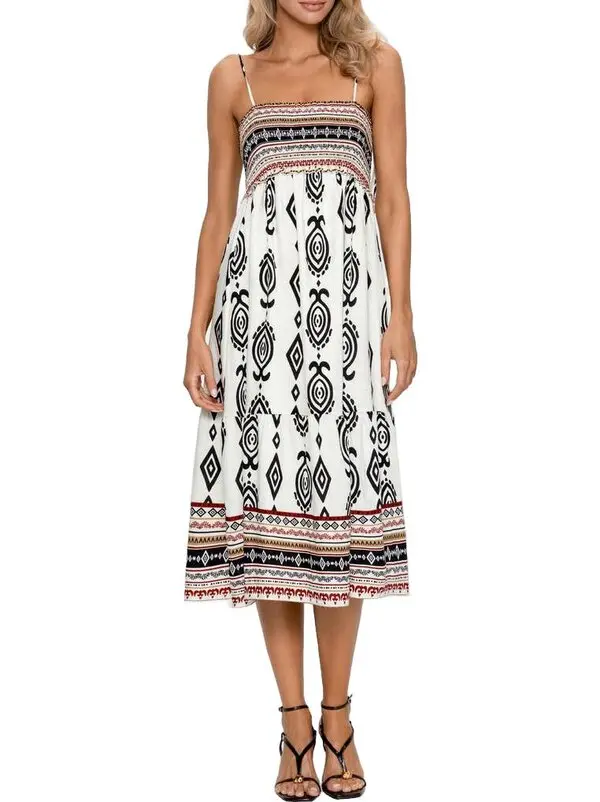 PS BY CUPSHE Sleeveless Printed Midi Dress - Beige/natural/multi
