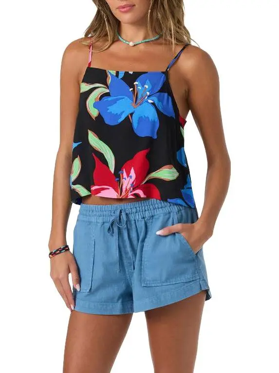O'Neill Matilda Floral Print Sleeveless Camisole - Black