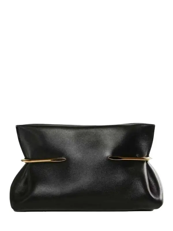 Givenchy Pinch Soft Clutch Bag With Gold Tone Detail - Black