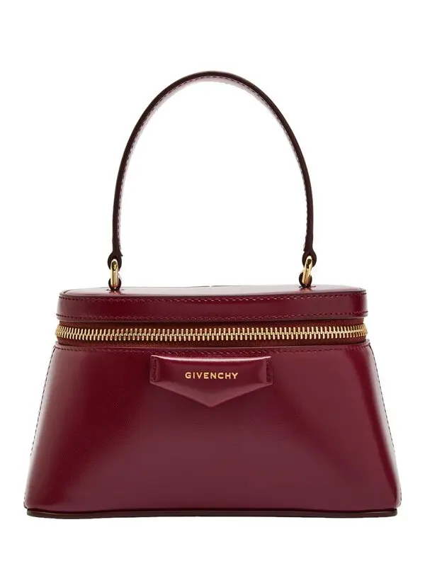 Givenchy Antigona Leather Vanity Bag - Burgundy