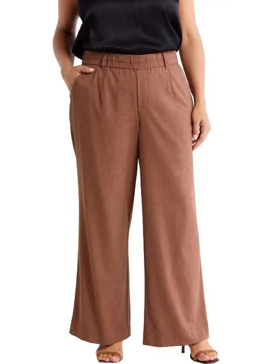 Wit & Wisdom Skyrise High Rise Wide Leg Pants - Mocha