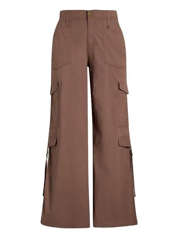 Wit & Wisdom Skyrise High Rise Wide Leg Cargo Pants - Mocha