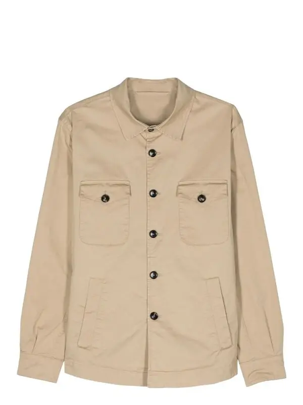 MAZZARELLI Long-sleeve Cargo Shirt - Nude