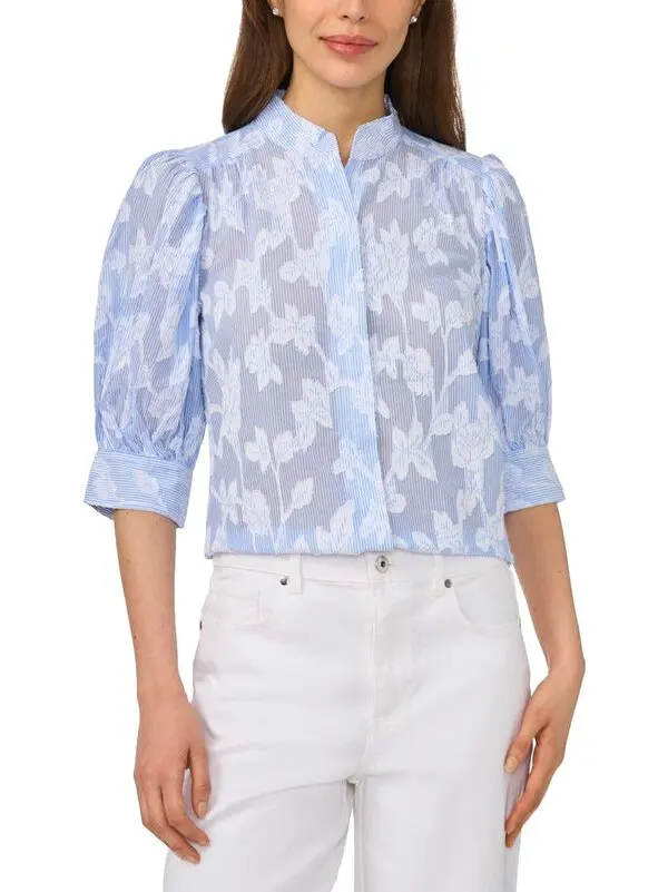 CECE DUPRAZ The Pearce Puff Sleeve Top - Ultra White