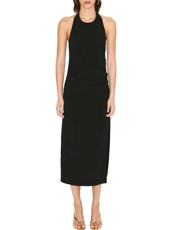 Mango Lola Halter Neck Dress - Black