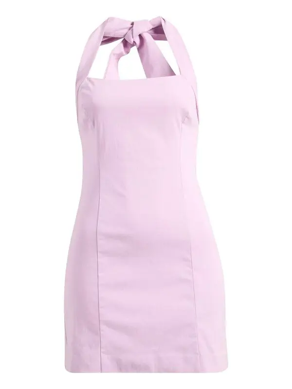 Mango Halter Neck Minidress With Tie Detail - Light/pastel Purple