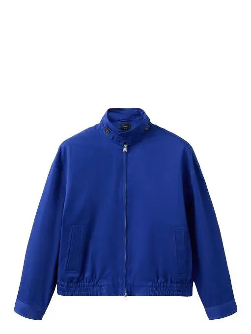 Mango Oversized Convertible Collar Jacket - Blue