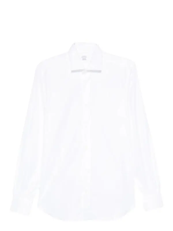 MAZZARELLI Lapel Long Sleeve Shirt - White
