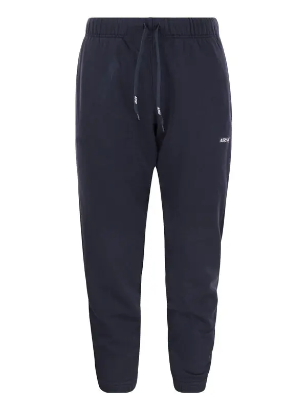 AUTRY Logo Patch Tapered Leg Track Pants - Black