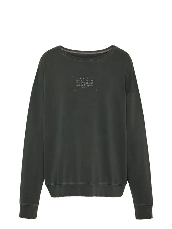 MAISON MARGIELA Stamp Logo Sweatshirt - Black