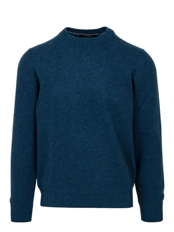 GRAN SASSO Round Neck Long Sleeve Sweater - Blue