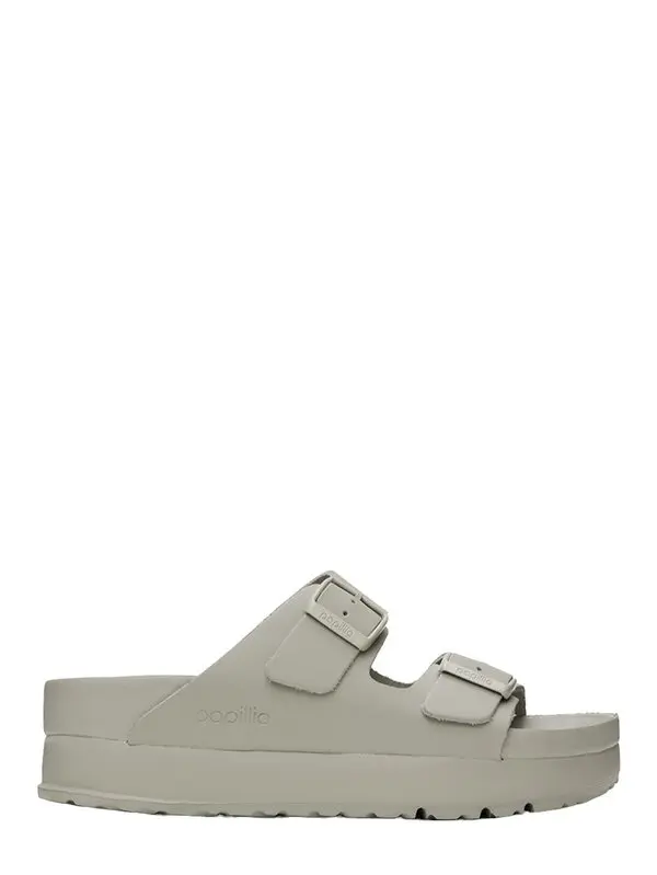 BIRKENSTOCK Buckle Slide Sandals - Gray