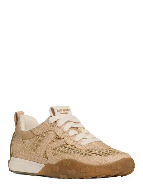 Kate Spade New York Raffia High Top Sneakers - Natural