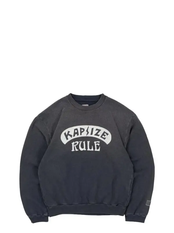 Kapital Crewneck Sweatshirt With Printed Design - Black