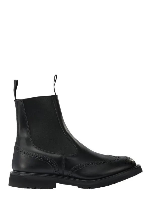 TRICKER'S Henry Ankle Boots With Brogue Detailing - Black