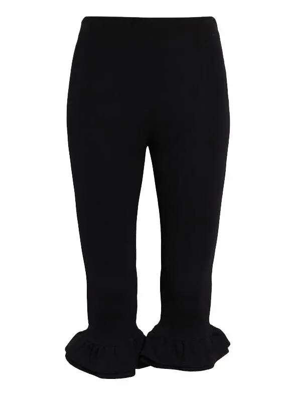 Jacquemus The Playa Ruffle Cuff Capri Pants - Black