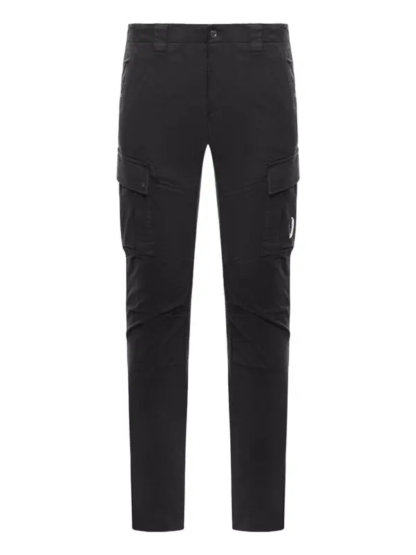 C.P. COMPANY Lens Detailed Tapered-leg Cargo Pants - Black