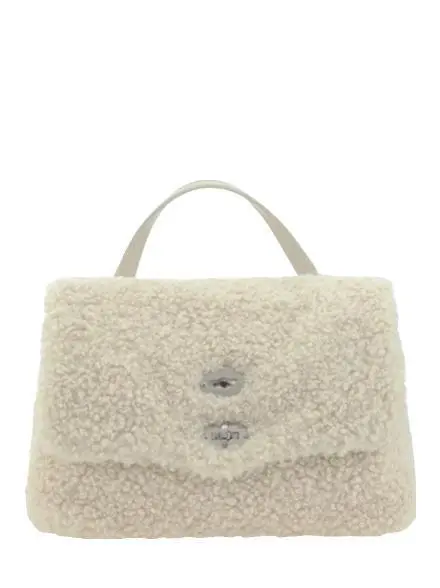 ZANELLATO Small Postina Teddy Fur Messenger Bag - Nude