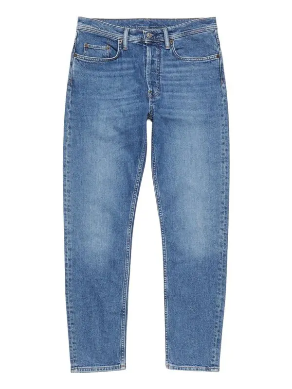 Acne Studios High-rise Cropped Tapered Leg Jeans - Medium Blue