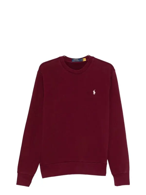 Polo Ralph Lauren Cotton Crewneck Sweatshirt With Embroidered Pony - Red